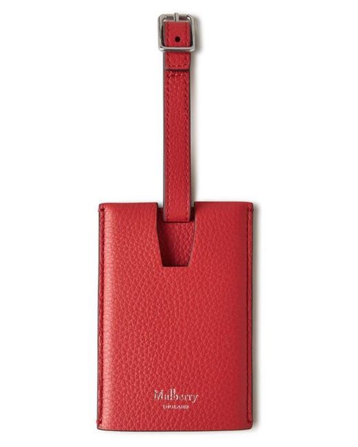Mulberry Leather Luggage Tag with ID Window in Red | Lyst