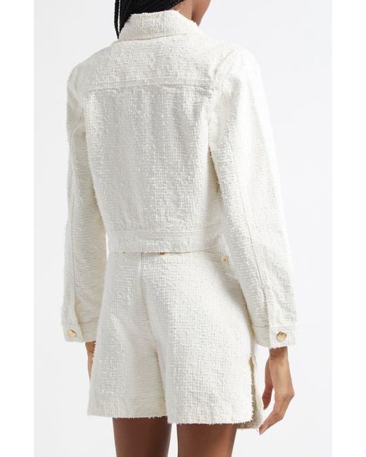 FARM Rio Cotton Tweed Jacket in White | Lyst