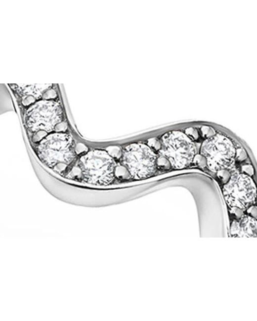 Lagos Caviar Spark Diamond Wave Eternity Ring in Metallic | Lyst