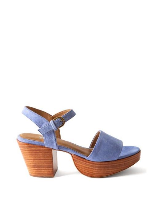 Fortress Hannah Platform Clog Sandal in Blue | Lyst