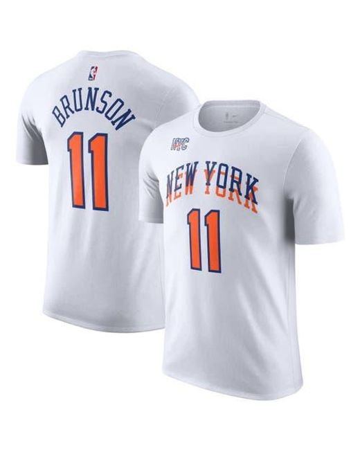 Nike Jalen Brunson New York Knicks 2024/25 City Edition Name & Number T ...