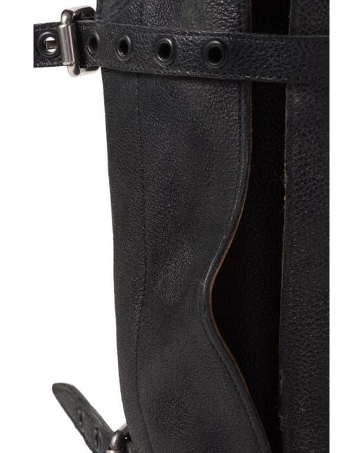 Miu Miu Split Shaft Tall Boot in Black | Lyst