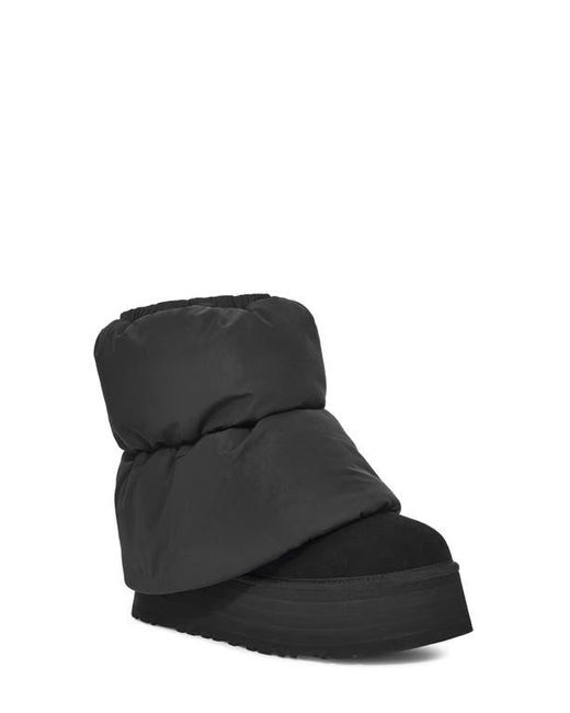 UGG Classic Mini Dipper Puffer Platform Boot in Black | Lyst