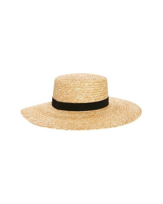 Lack of Color Mira Straw Boater in Natural | Lyst