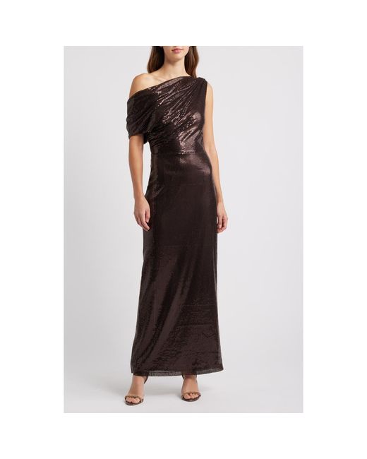 Sonya Moda Layan Sequin Gown in Black | Lyst