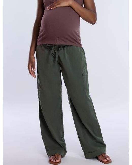 Motherhood Maternity Under The Belly Utility Cargo Relaxed Fit Pant | Lyst