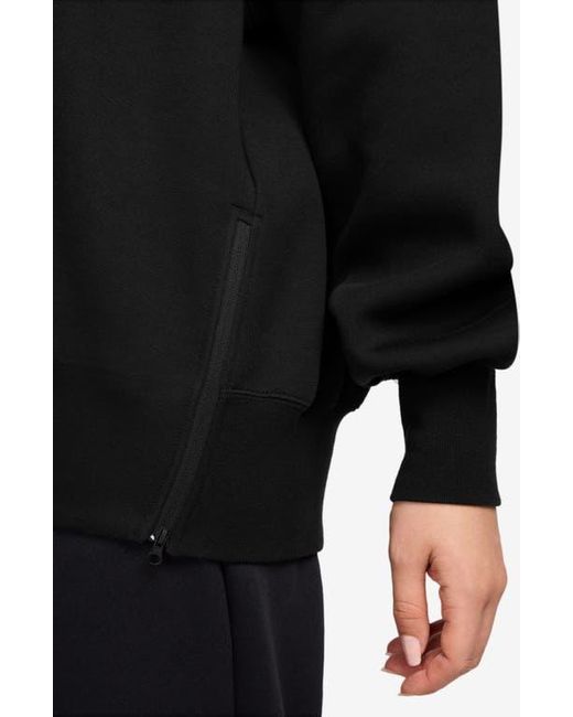Nike Sportswear Oversize Mock Neck Tech Fleece Sweatshirt in Black | Lyst