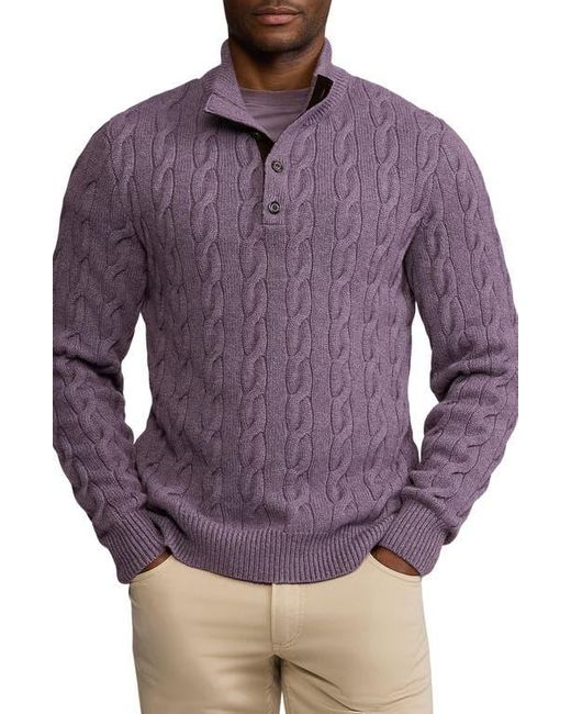 Ralph Lauren Ralph Lauren Label Cashmere Cable Stitch Half Button ...