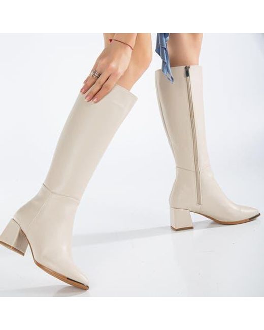 Forever & Always Shoes Lizette Knee High Boots in Brown | Lyst