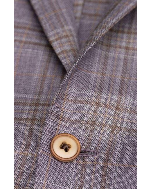 Heritage Gold Heritage Plaid Wool & Silk Blend Sport Coat in Purple for ...