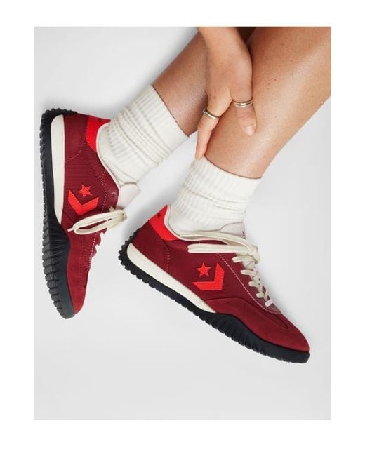 Converse Run Star Trainer Ox Sneaker in Red | Lyst