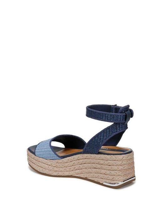 Franco Sarto Tiffany Platform Wedge Sandal in Blue | Lyst