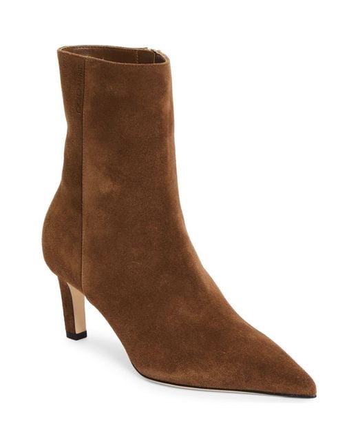 Jimmy Choo Alizze Pointed Toe Bootie in Brown | Lyst