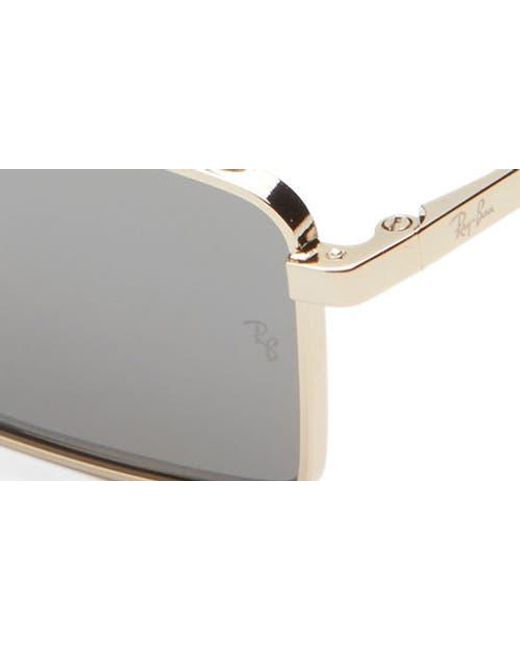 Ray-Ban Emy 59Mm Rectangular Sunglasses in Metallic for Men | Lyst
