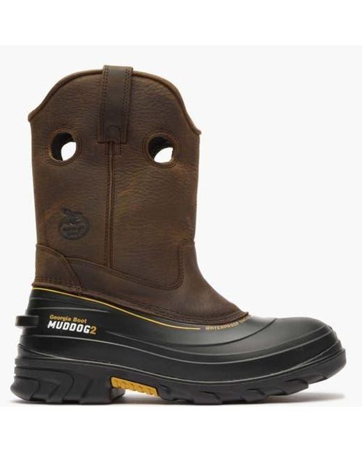 Georgia Boot Work Wellington in Brown for Men | Lyst