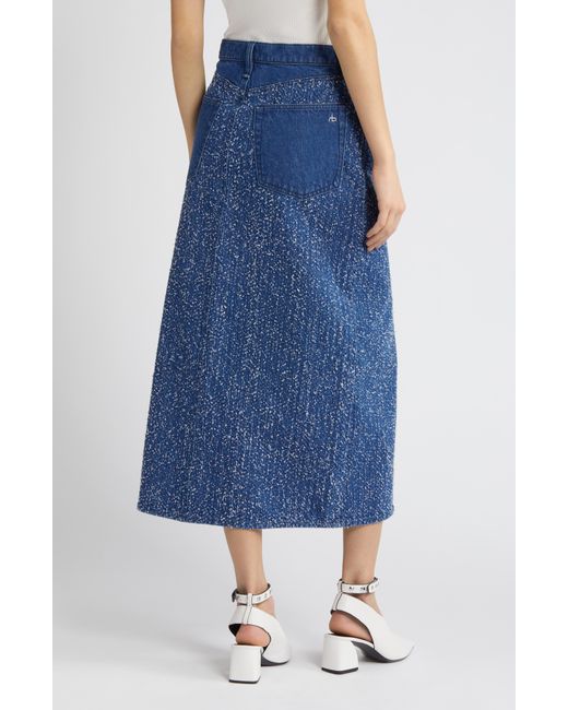 Rag & Bone Clara Vented Denim Maxi Skirt in Blue | Lyst Rag & Bone Clara Vented Denim Maxi Skirt in Blue | Lyst