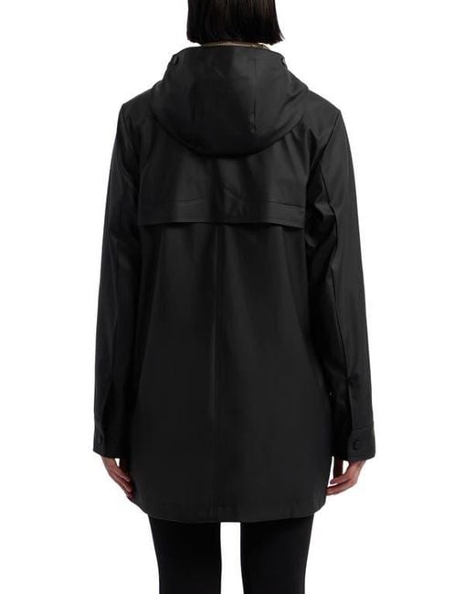 HUNTER Rubberized Waterproof Rain Jacket in Black | Lyst