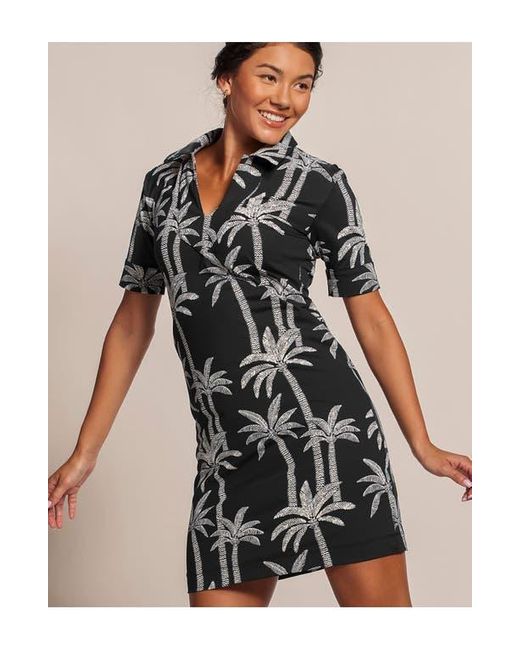 Tori Richard Palm Lined Phoenix Dress in Black | Lyst