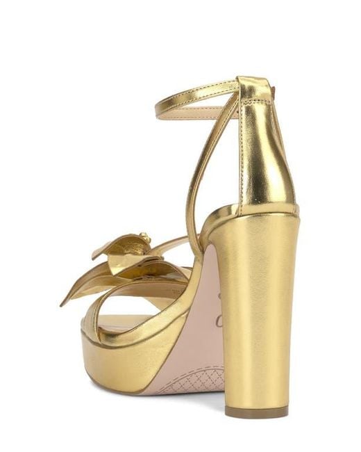 Jessica Simpson Camise Ankle Strap Platform Sandal in Metallic | Lyst