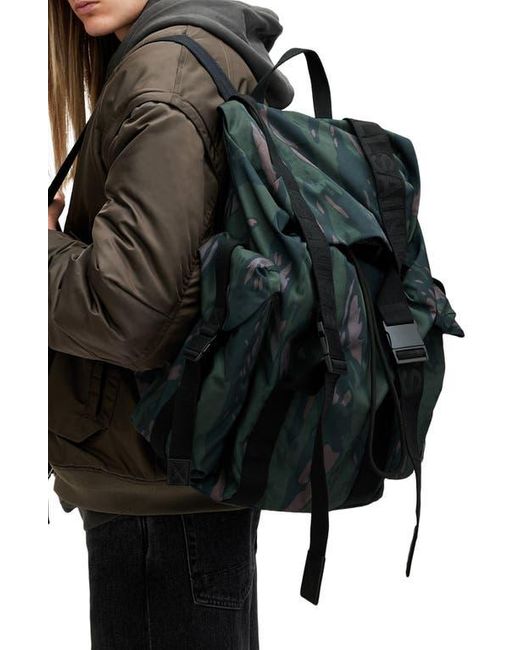 AllSaints Mars Rec Nylon Backpack in Black | Lyst