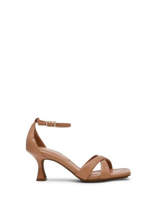 Anne Klein Joss Ankle Strap Kitten Heel Sandal in Brown | Lyst