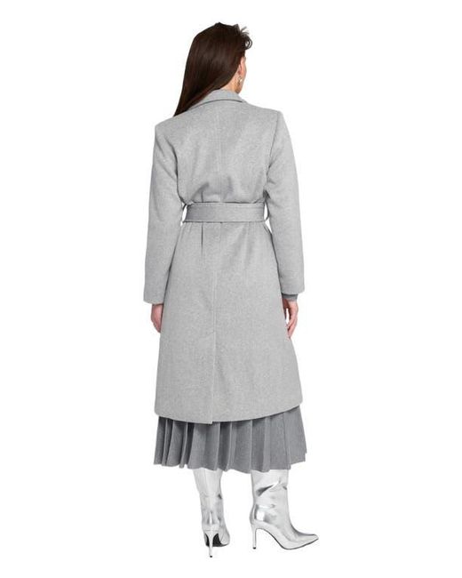 Elle Collection Melton Wrap Coat Belted/Wrap in White | Lyst