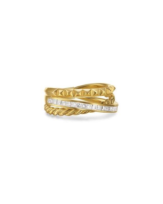 David Yurman Crossover Trio Three-Row Ring in Metallic | Lyst