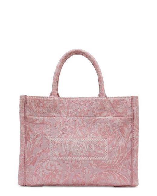 Versace Barocco Athena Medium Tote in Pink | Lyst