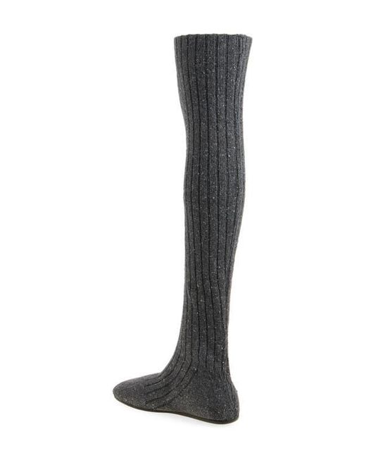 Jeffrey Campbell Linings Thigh-High Sock Boot in Black | Lyst