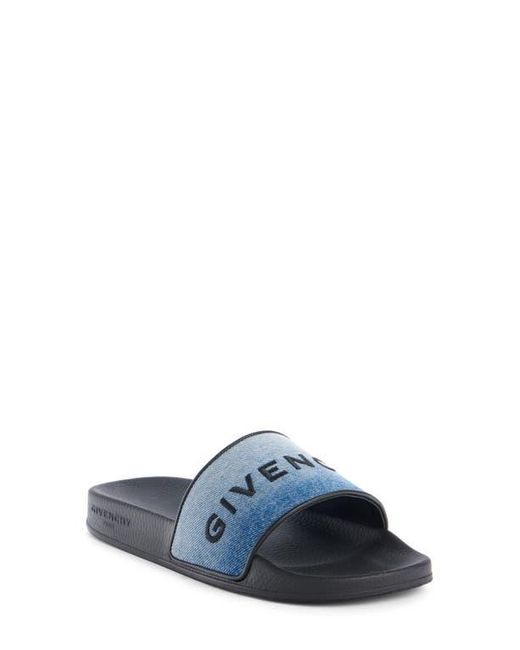 Givenchy Logo Slide Sandal in Blue | Lyst