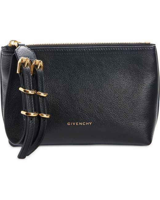 Givenchy Small Voyou Leather Zip Pouch in Black | Lyst