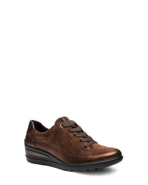 Ara Zamia Wedge Sneaker in Brown | Lyst