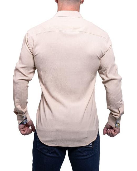 Maceoo Einstein Resistance Contemporary Fit Textured Button-Up Shirt ...