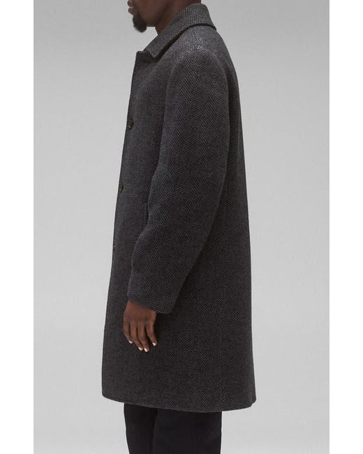 Reigning Champ Wool Blend Herringbone Scout Coat in Black for Men | Lyst
