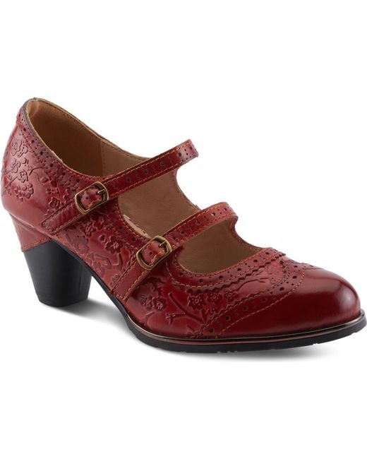 Spring Step Gaviria Mary Jane Pump in Red | Lyst