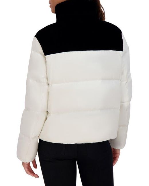 Andrew Marc Tilly Modern Down & Feather Fill Crop Jacket in Black | Lyst