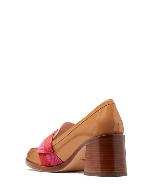 Kate Spade Leandra Block Heel Loafer in Red | Lyst
