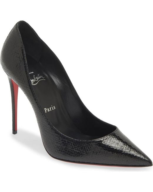 Christian Louboutin Kate Snakeskin Embossed Patent Leather Pump in ...