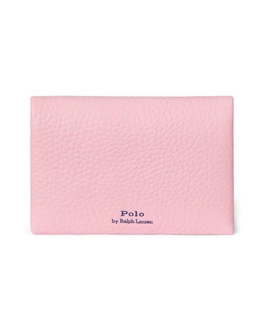 Polo Ralph Lauren Polo Play Leather Card Case in Pink | Lyst