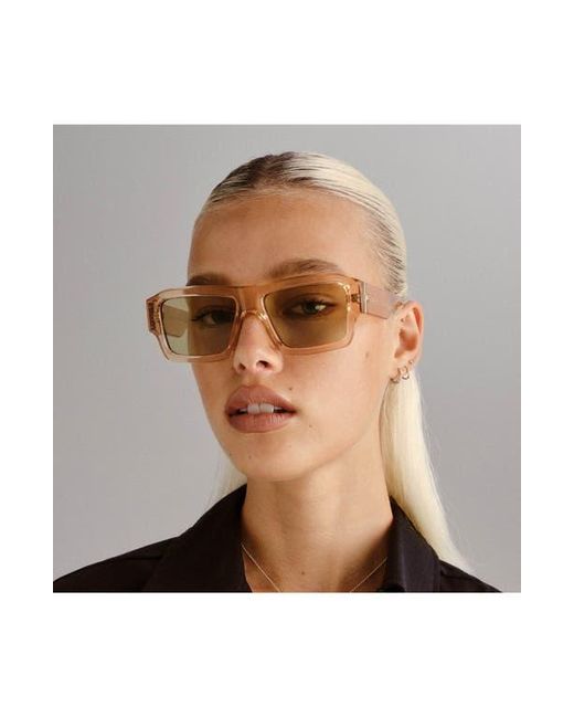 Le Specs Polygraph 55Mm Rectangular Sunglasses | Lyst