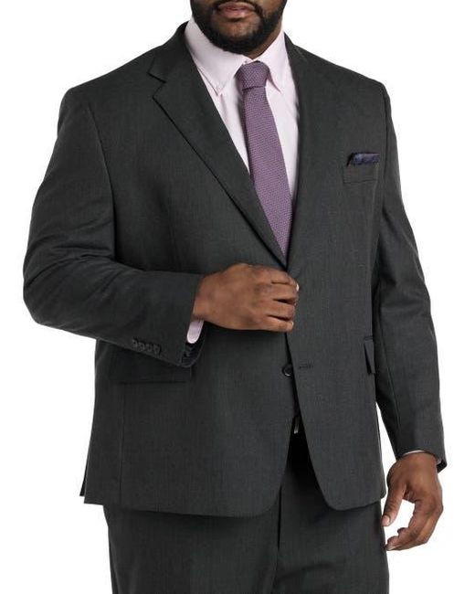 Tallia Windowpane Suit Jacket in Black for Men | Lyst