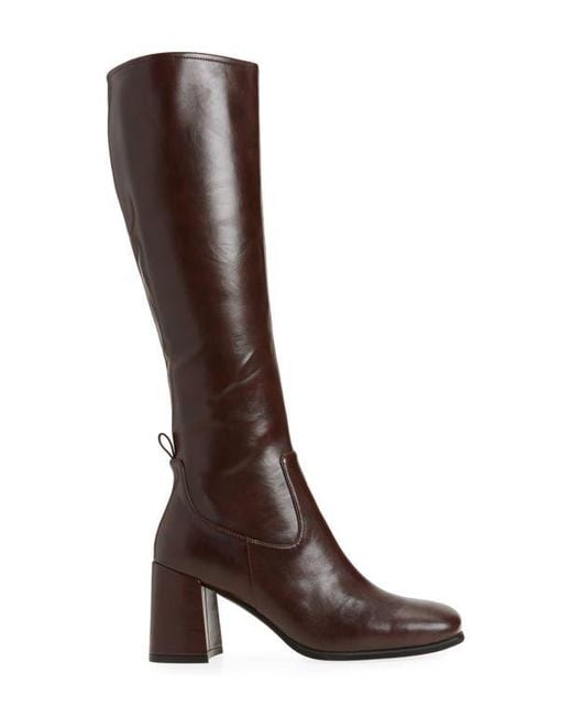 Jeffrey Campbell Hot Lava Knee High Stretch Boot in Brown | Lyst