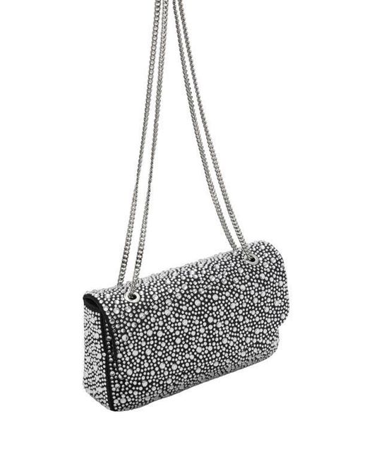 Mango Crystal Embellished Shoulder Bag in Metallic | Lyst