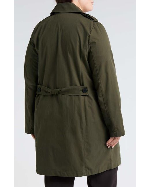 UNIVERSAL STANDARD Derjon Double Breasted Trench Coat in Green | Lyst