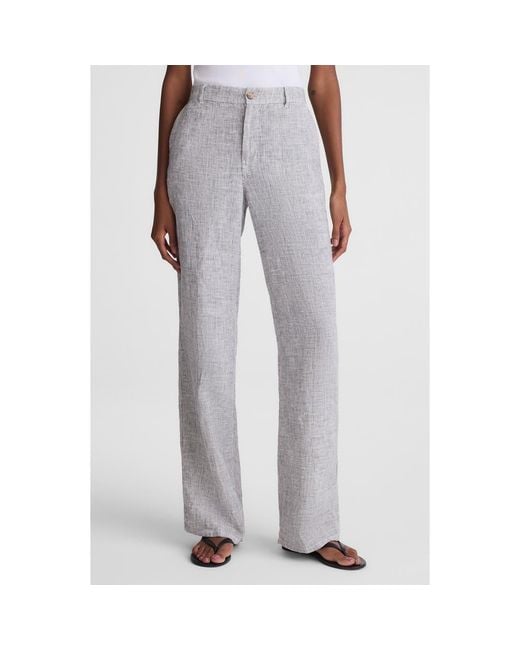 Madewell The Zoe Relaxed Straight Pants in Gray | Lyst
