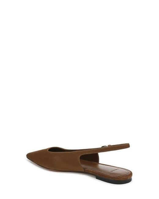 Vince Gracy Pointed Toe Slingback Flat in Brown | Lyst