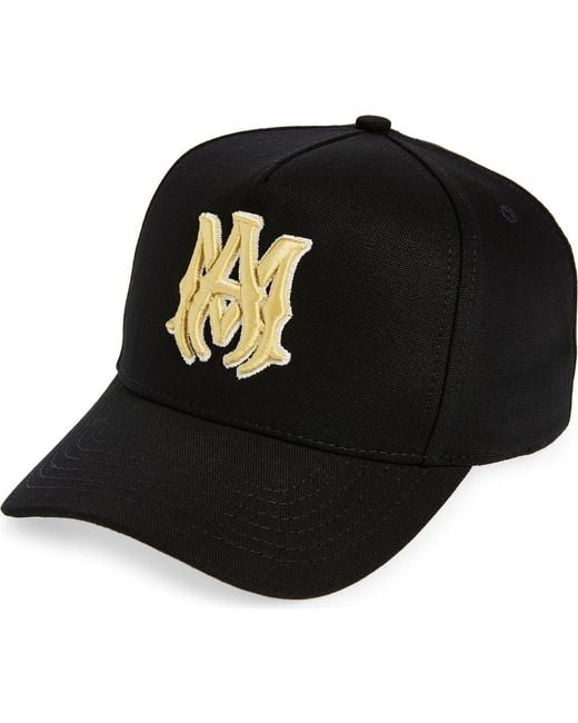 Amiri Ma Canvas Baseball Cap in Black for Men | Lyst