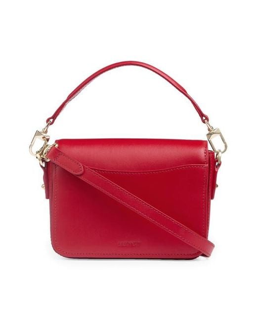 LK Bennett Frankie Core Leather Crossbody Bag in Red | Lyst