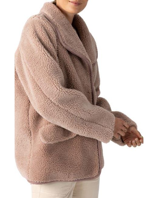 Sanctuary Holly High Pile Fleece Jacket in Brown | Lyst