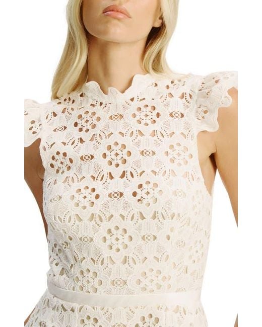Bardot Rowen Lace Minidress in White | Lyst